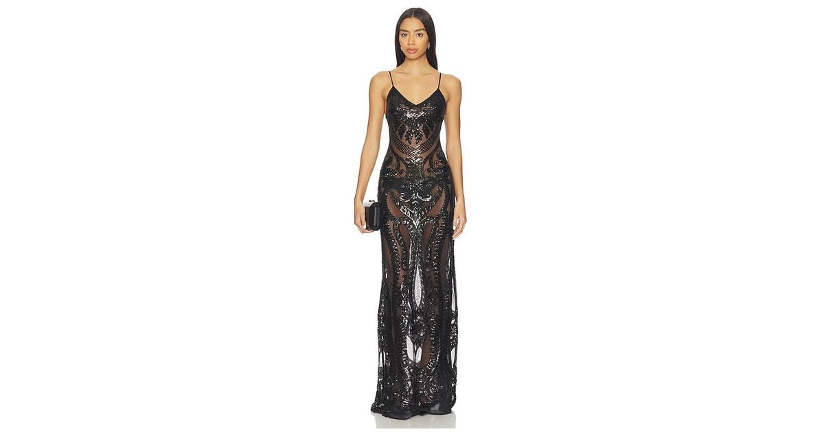 Norma Kamali Slip Gown in Black | Lyst UK