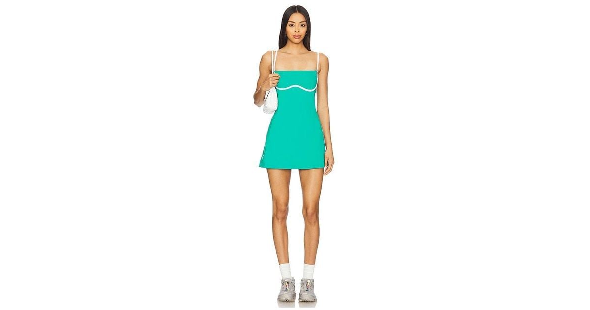 Alo Yoga Airbursh Streamline Dress in Blue | Lyst