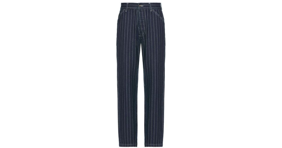 Deus Ex Machina Dallas Stripe Work Jeans in Blue for Men | Lyst