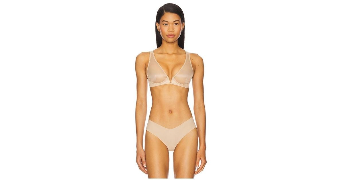 Commando Chic Mesh Plunge Underwire Bra in Orange | Lyst