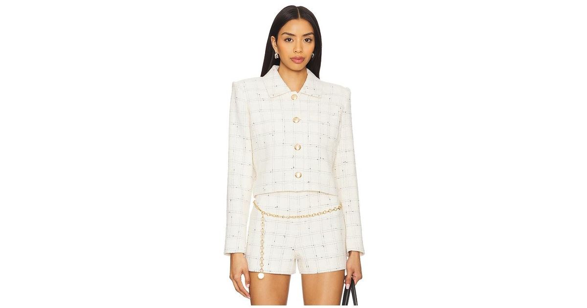 Generation Love Patricia Tweed Jacket in White | Lyst
