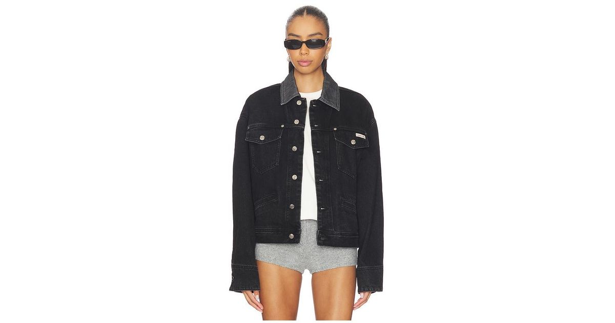 Calvin Klein 80S Icon Trucker Jacket in Black | Lyst UK
