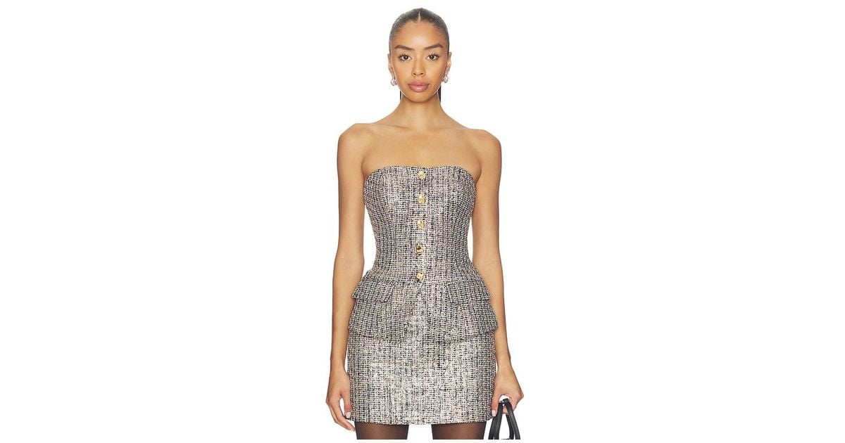 Generation Love Quinn Tweed Vestier in White | Lyst UK