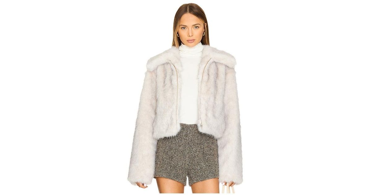 Lovers + Friends X Emma Rose Nina Faux Fur Jacket in White | Lyst