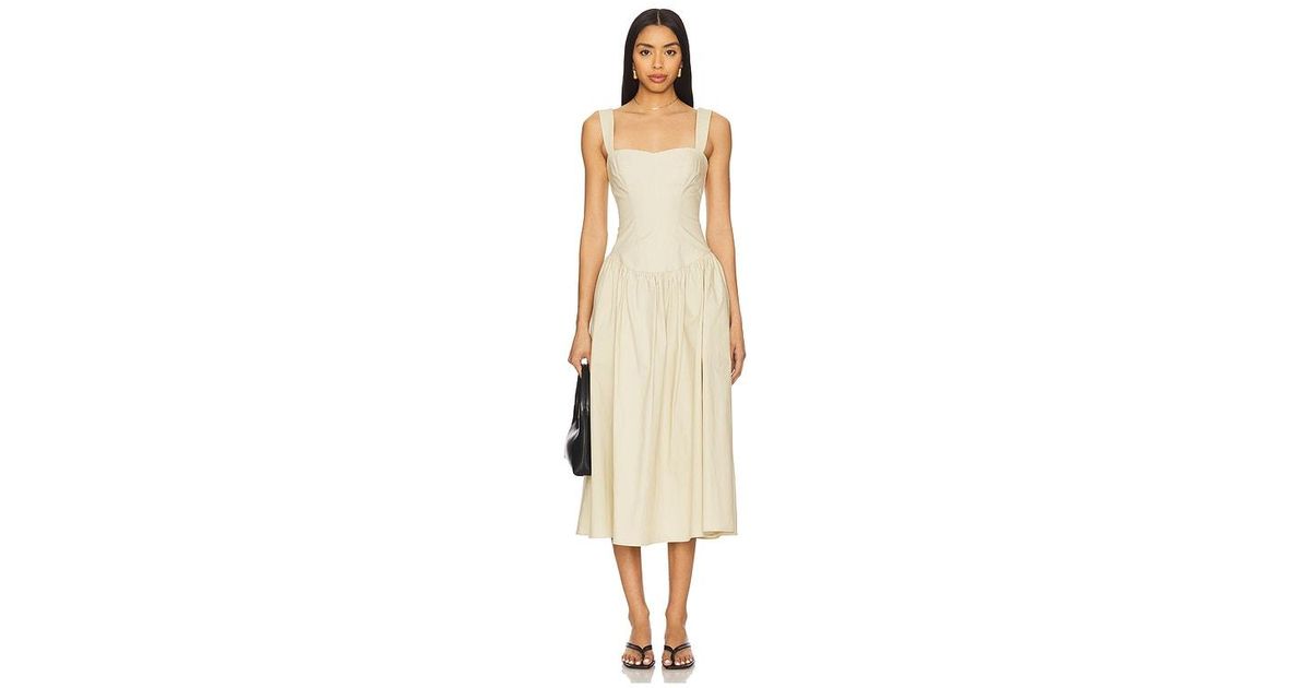 Tularosa Allie Midi Dress in Natural | Lyst