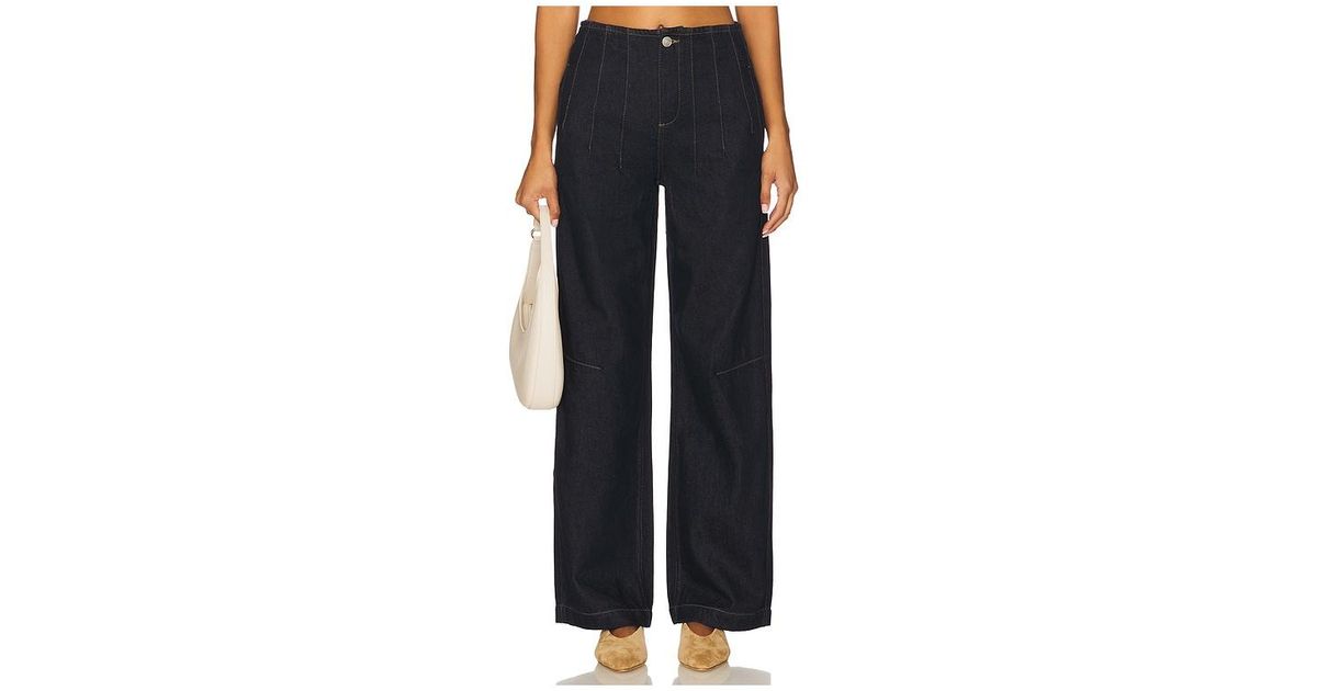 seventy + mochi Noah Wide Leg Jeans in Black | Lyst