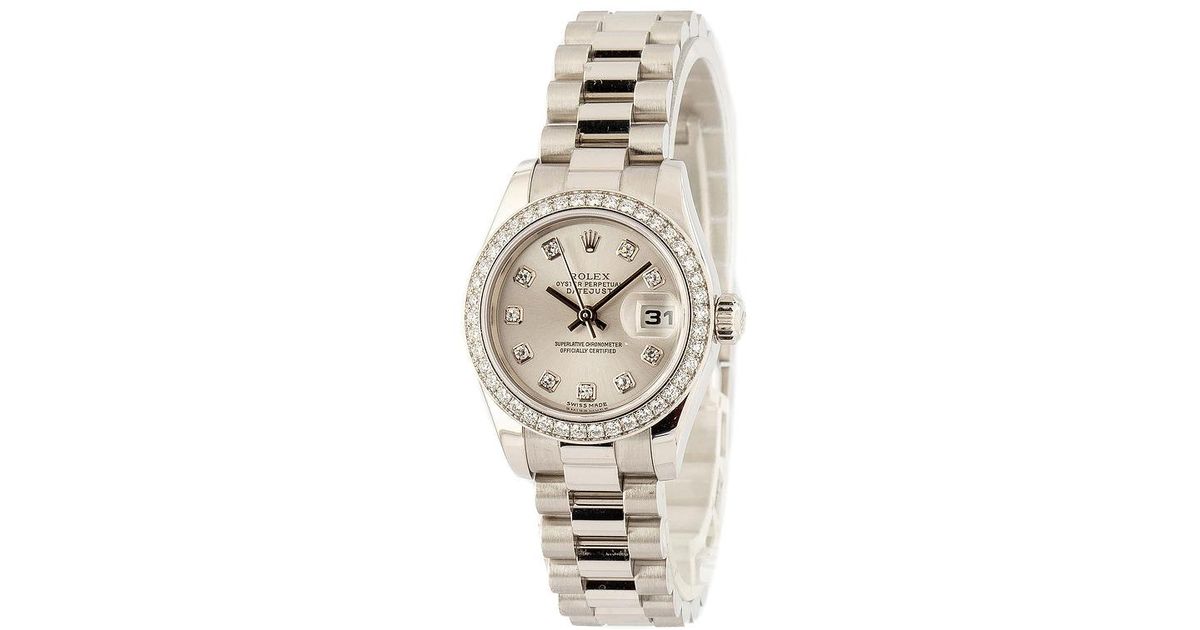 Bob's Watches X Fwrd Renew Rolex Datejust President 179136 in White | Lyst