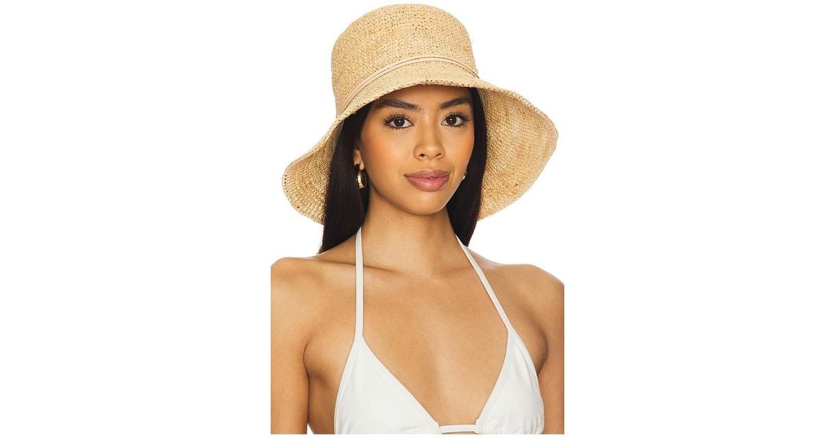 Hat Attack Betty Crochet Bucket Hat in Natural | Lyst