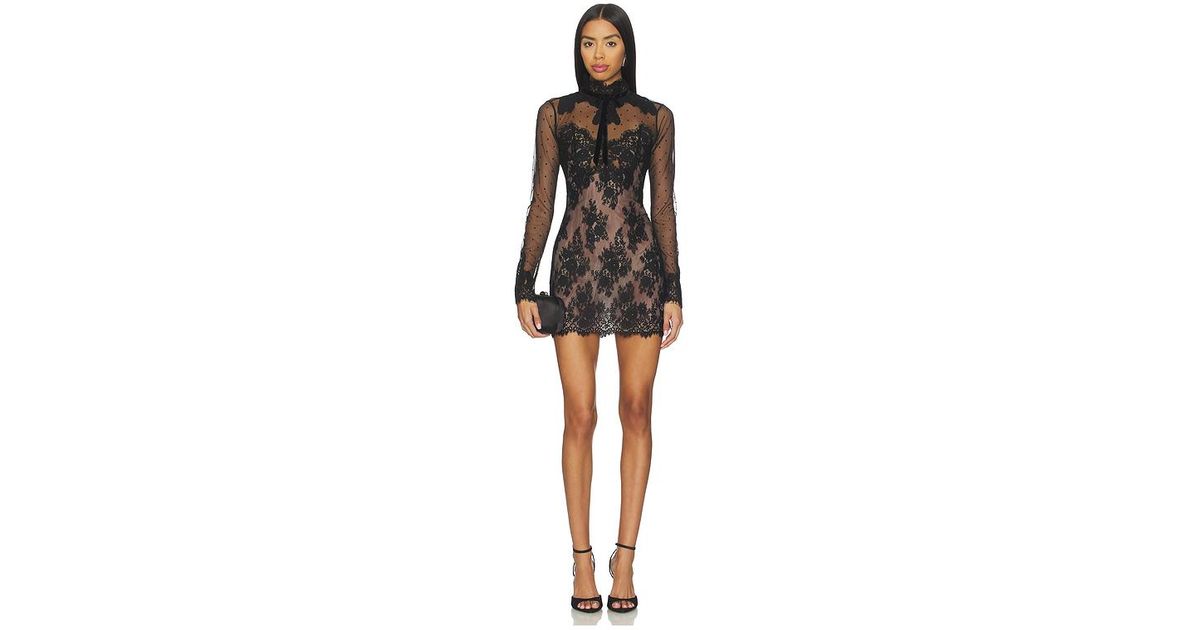 retroféte Faylin Lace Dress in Black | Lyst UK