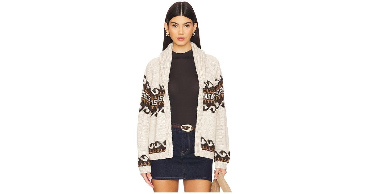 The Great The Greek Key Lodge Cardigan in White | Lyst