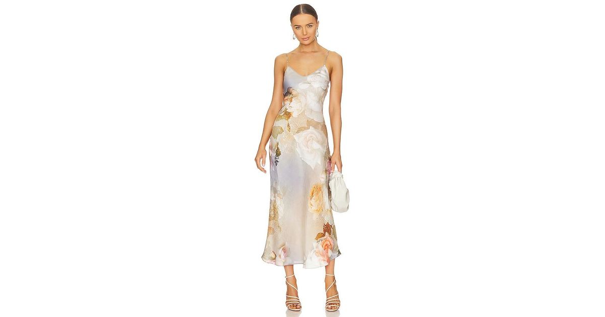 AllSaints Bryony Rosalia Dress in Metallic | Lyst