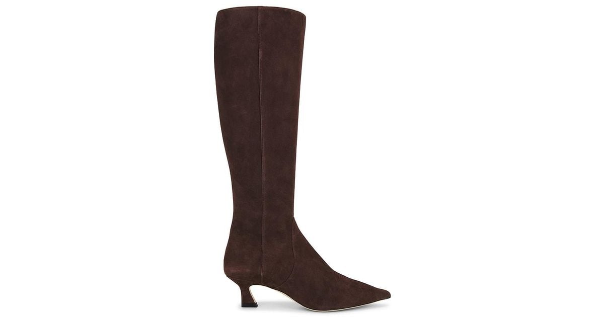 Stuart Weitzman Vinnie Zip Boot 50 in Brown | Lyst