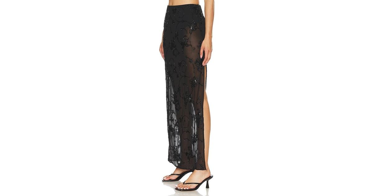 Camila Coelho Eloisia Maxi Skirt in Black | Lyst