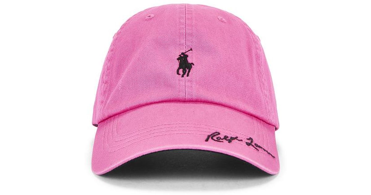 Polo Ralph Lauren Classic Twill Sport Cap in Pink for Men | Lyst UK