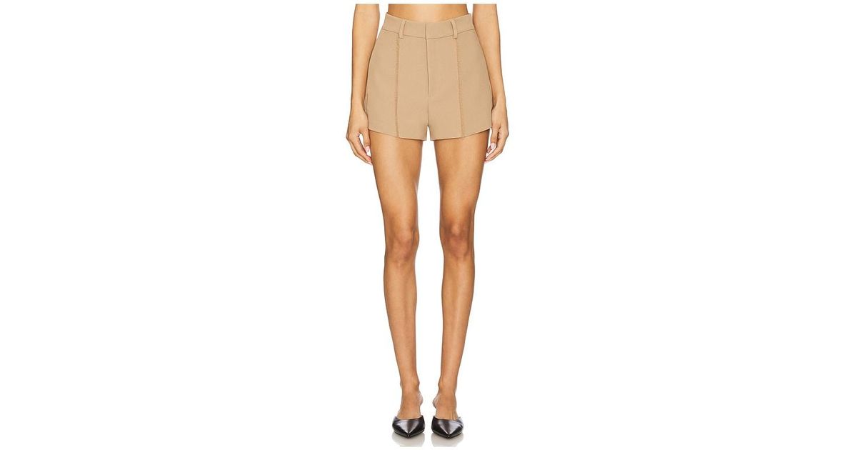 NonChalant Label Hedda Short in Natural | Lyst