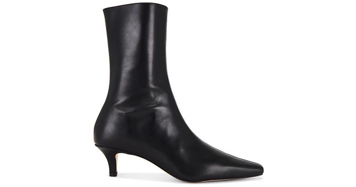 RAYE Leather Pointed-Toe Ankle Boots in Black | Lyst