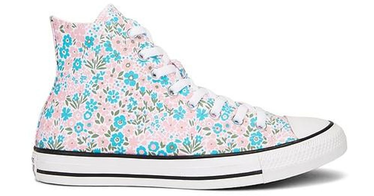 Converse Chuck Taylor All Star Mini Flowers Sneaker in Blue | Lyst