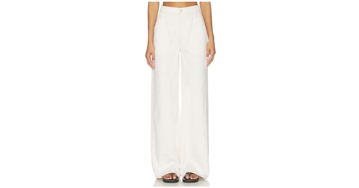 Mother The Chisel Sneak Jeans in White | Lyst UK