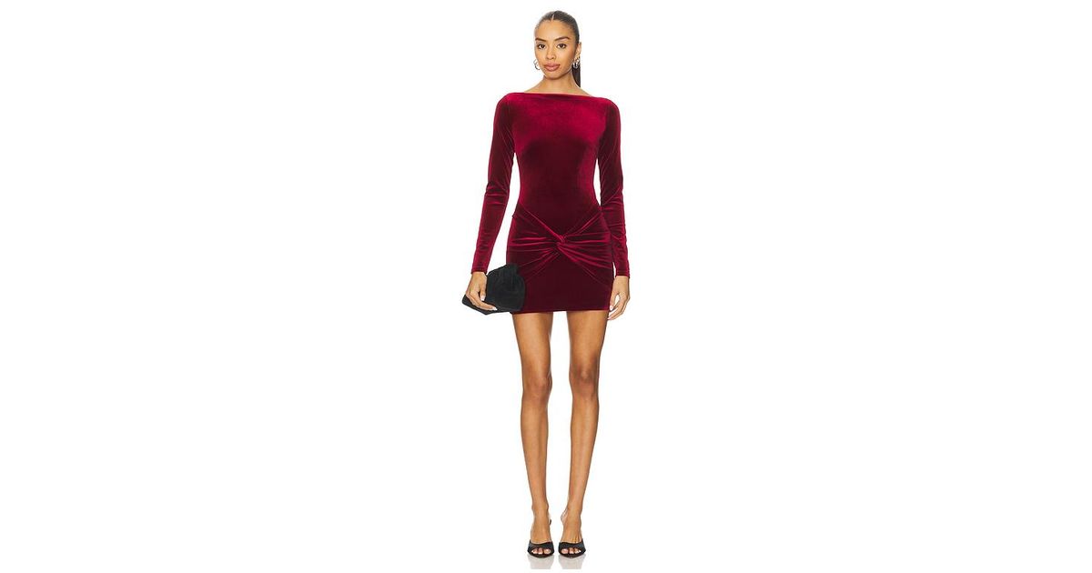 retroféte Kadala Velvet Dress in Red | Lyst UK