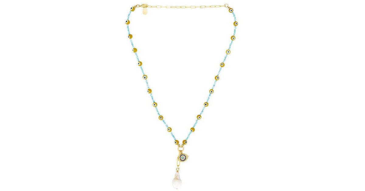 Elizabeth Cole Bonnie Necklace in Blue | Lyst