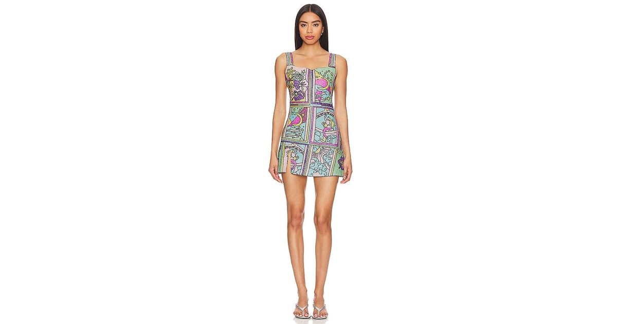Oceanus Talia Dress in Blue | Lyst