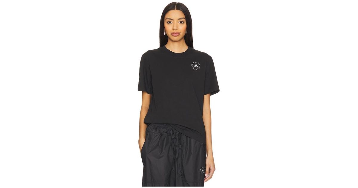 adidas By Stella McCartney Regular Tee in Black | Lyst