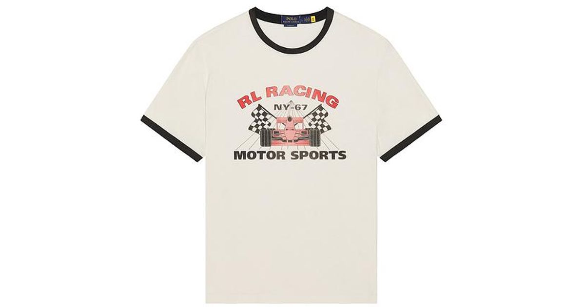 Polo Ralph Lauren Rl Racing Short Sleeve T-Shirt in White for Men | Lyst UK