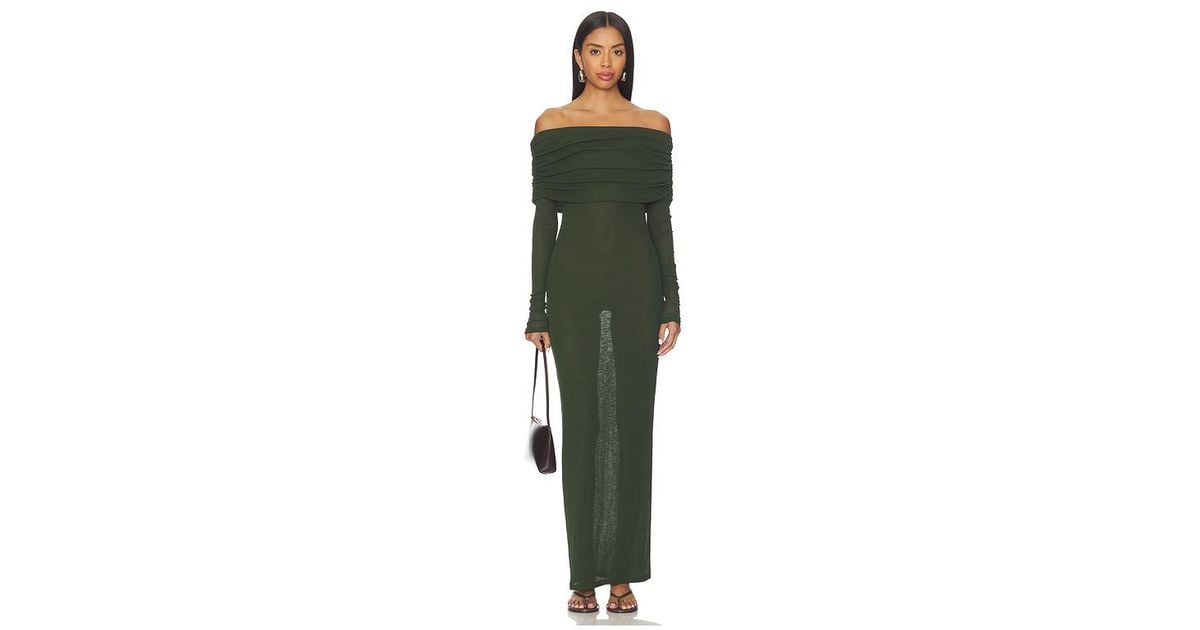 superdown Chantal Sheer Gown in Green | Lyst UK