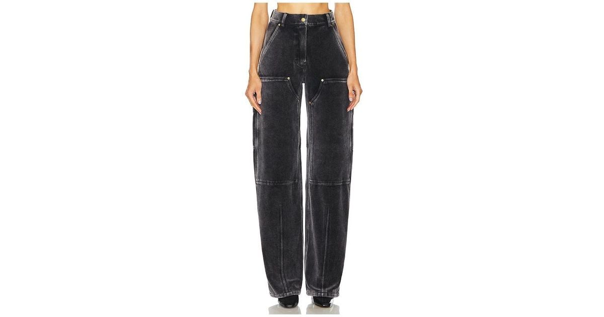 Alexander Wang High Waisted Pant With Panel Detail in Black | Lyst
