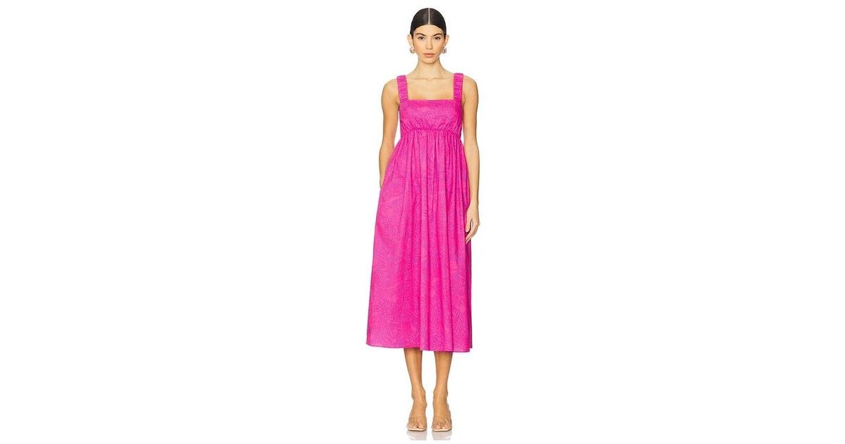 Show Me Your Mumu Fling Midi Dress in Pink | Lyst