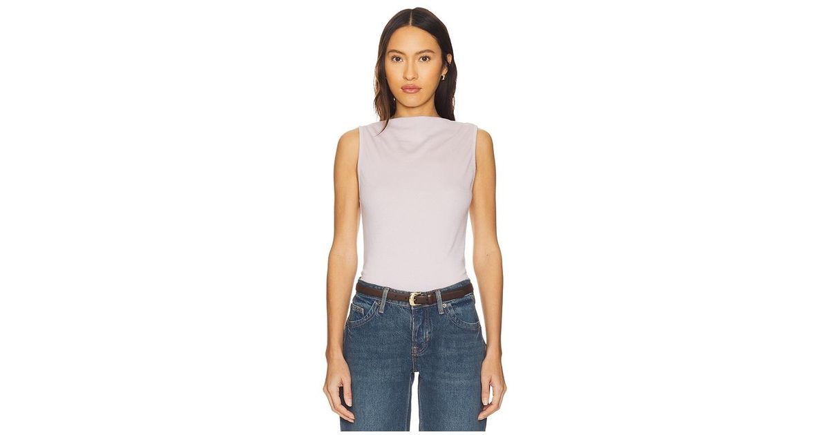 Michael Stars Coco Ruched Top in Blue | Lyst