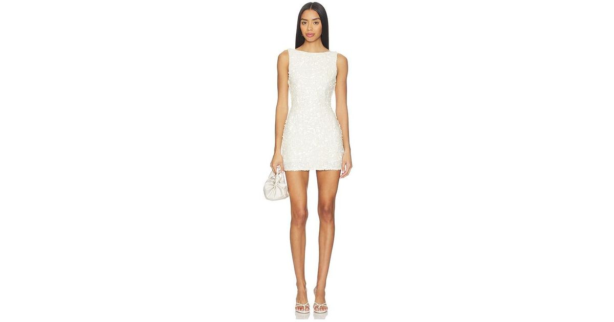 Stone Cold Fox X Revolve Alex Sequin Mini Dress in White | Lyst