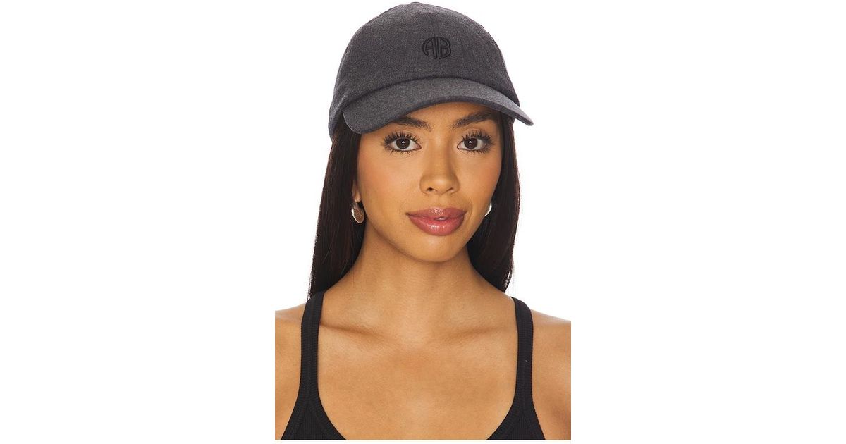 Anine Bing Jeremy Monogram Baseball Cap in Black | Lyst