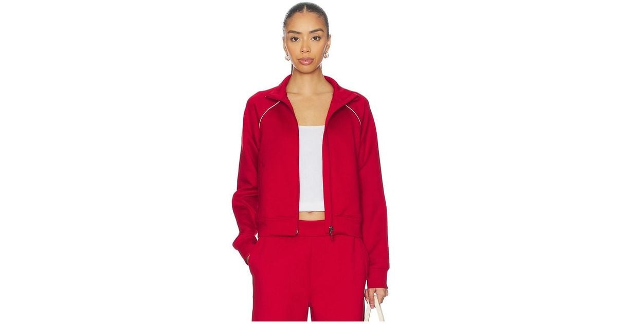 Beyond Yoga Piped Zip Front Jacket in Red | Lyst
