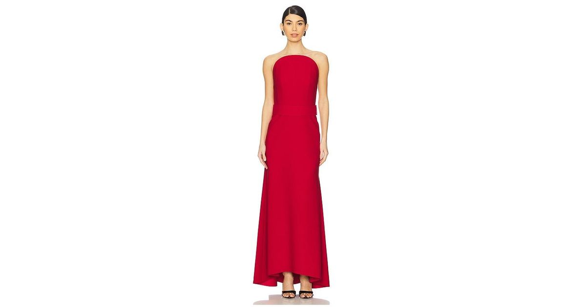 Solace London Ember Maxi Dress in Red | Lyst