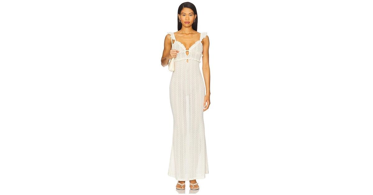 MORE TO COME Macie Maxi Dress in White | Lyst