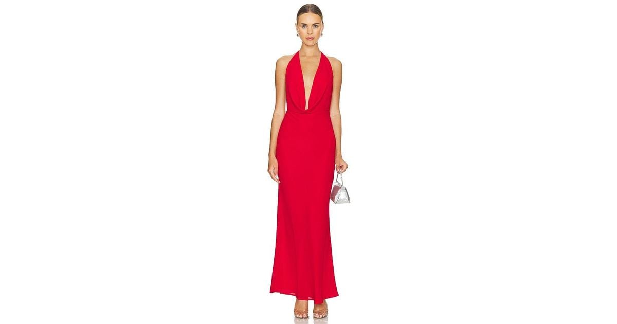 Runaway the Label Lexie Maxi Dress in Red | Lyst