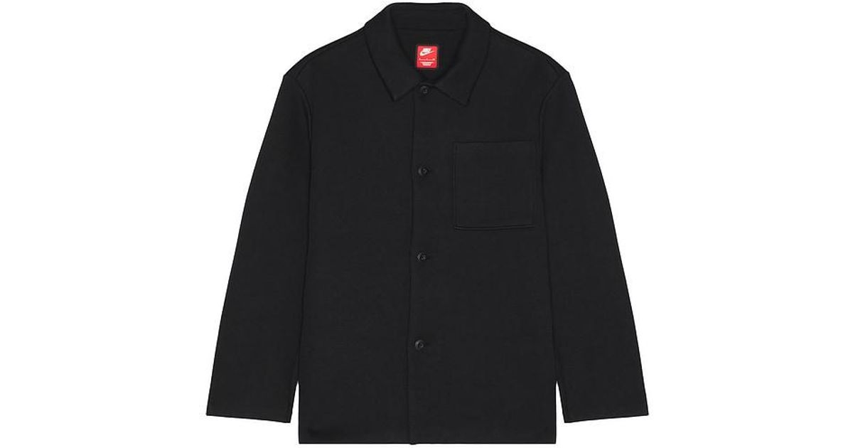 Nike Tech Fleece Reimagined Shacket in Black for Men | Lyst
