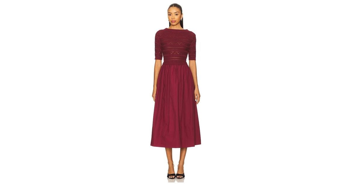 Cleobella Ava Midi Dress in Red | Lyst UK