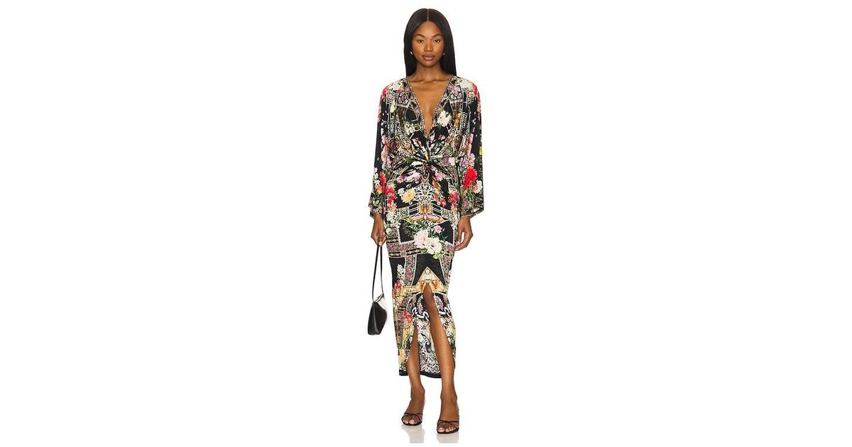 CAMILLA Long Split Front Twist Dress | Lyst