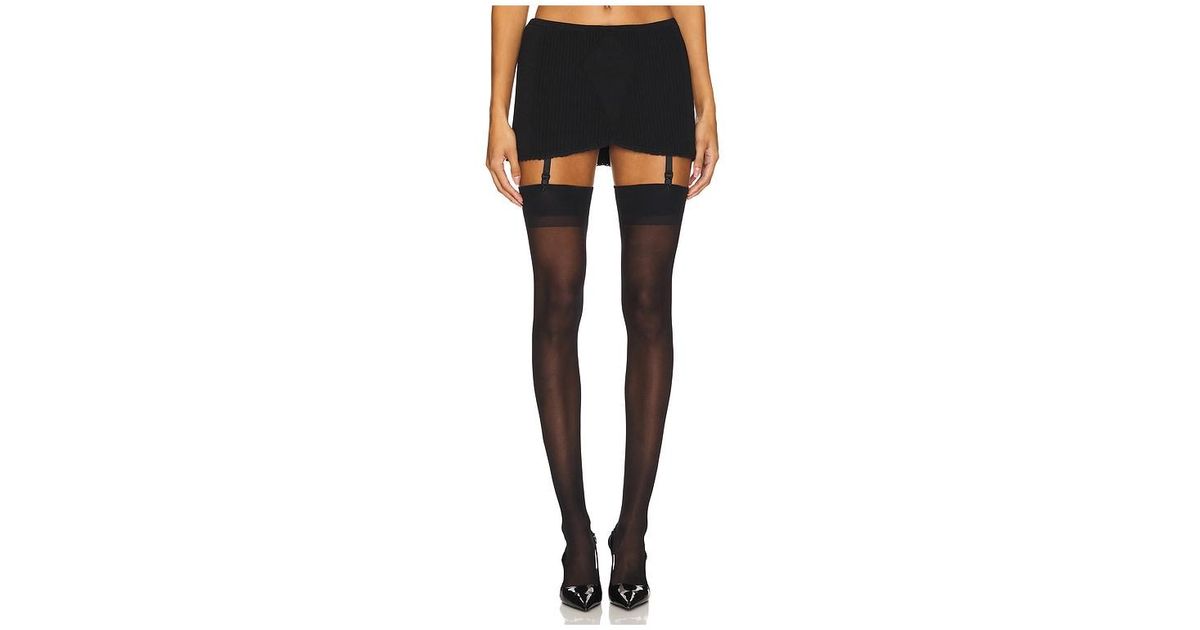 Mirror Palais Boudoir Knit Skort in Black | Lyst