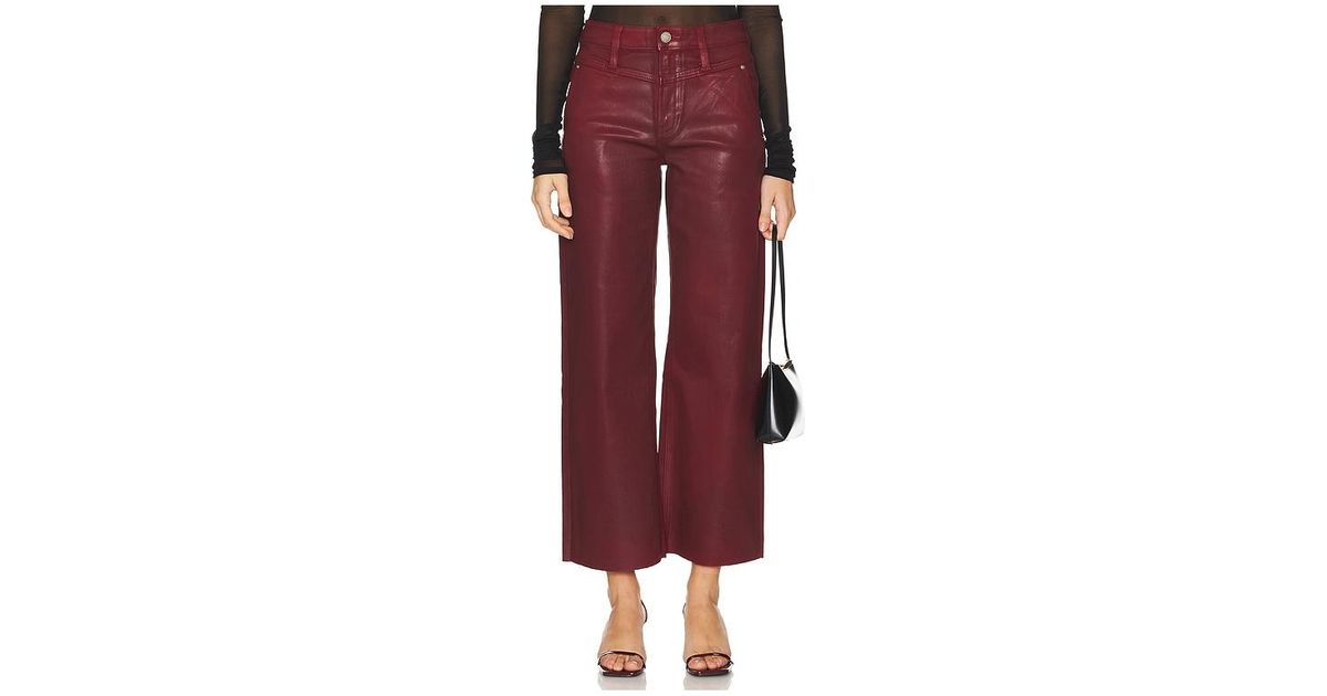 Hudson Jeans Rosie Wide Leg in Red | Lyst