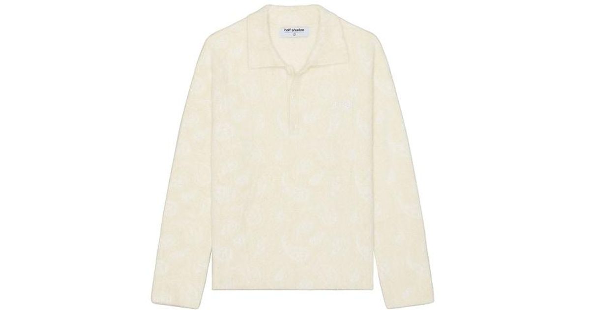 Half Shadow Cream Mink Polo in White for Men | Lyst