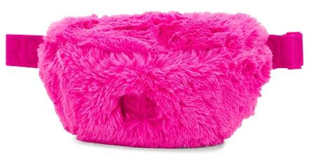 Goldbergh Doux Fanny Pack With Imi Fur in Pink | Lyst