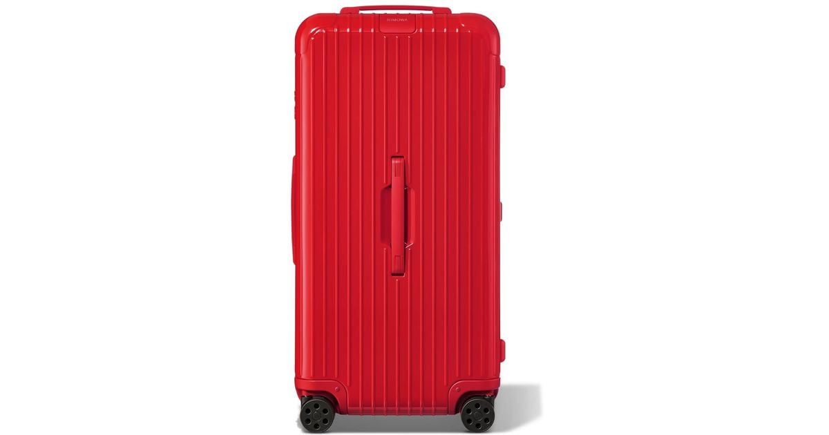 RIMOWA Essential Trunk Plus Large Check-in Suitcase in Red | Lyst