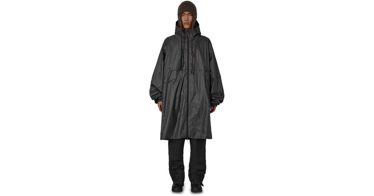 ROA Surface Packable Grid Rain Coat Coats And Jackets in Black for Men ...