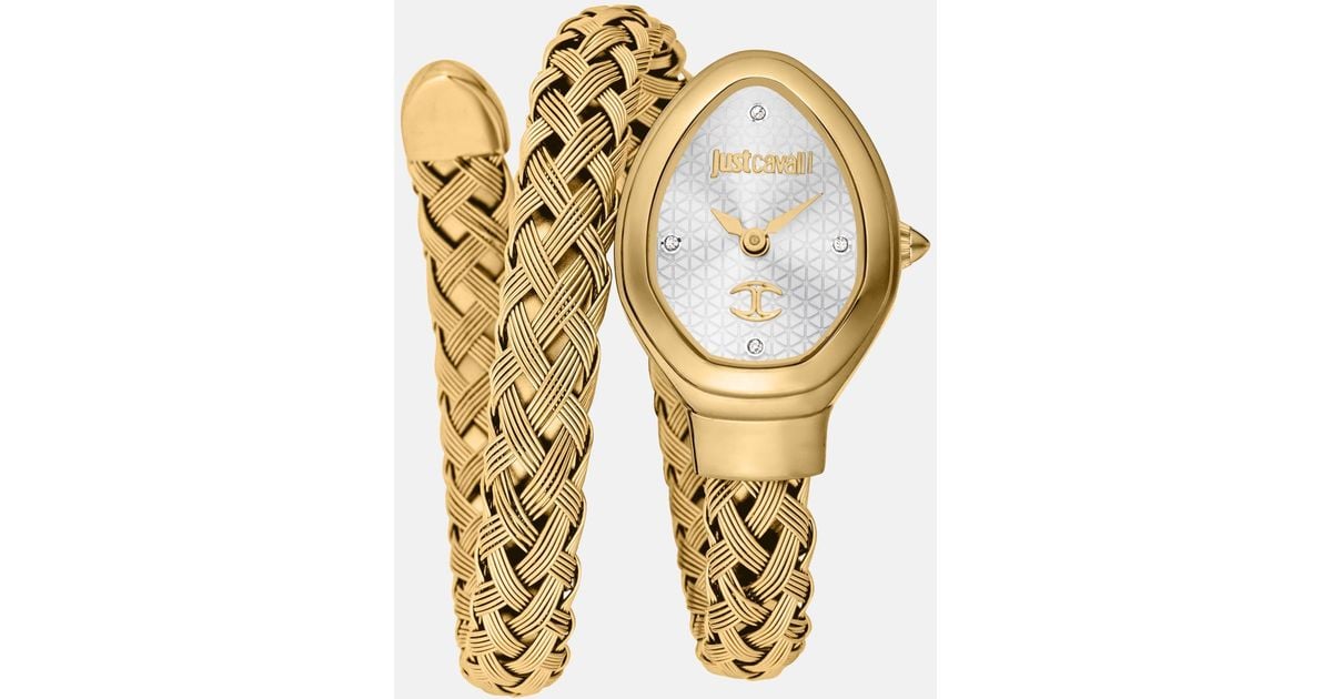 Roberto Cavalli Just Cavalli Signature Snake Watch in Metallic | Lyst
