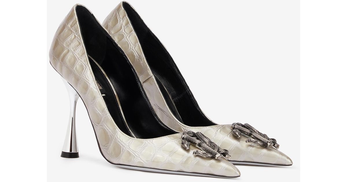 Roberto Cavalli Pumps With Mirror Snake Monogram | Lyst
