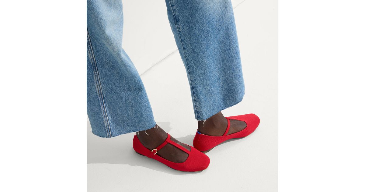 Rothy's The Tstrap Mary Jane in Red | Lyst