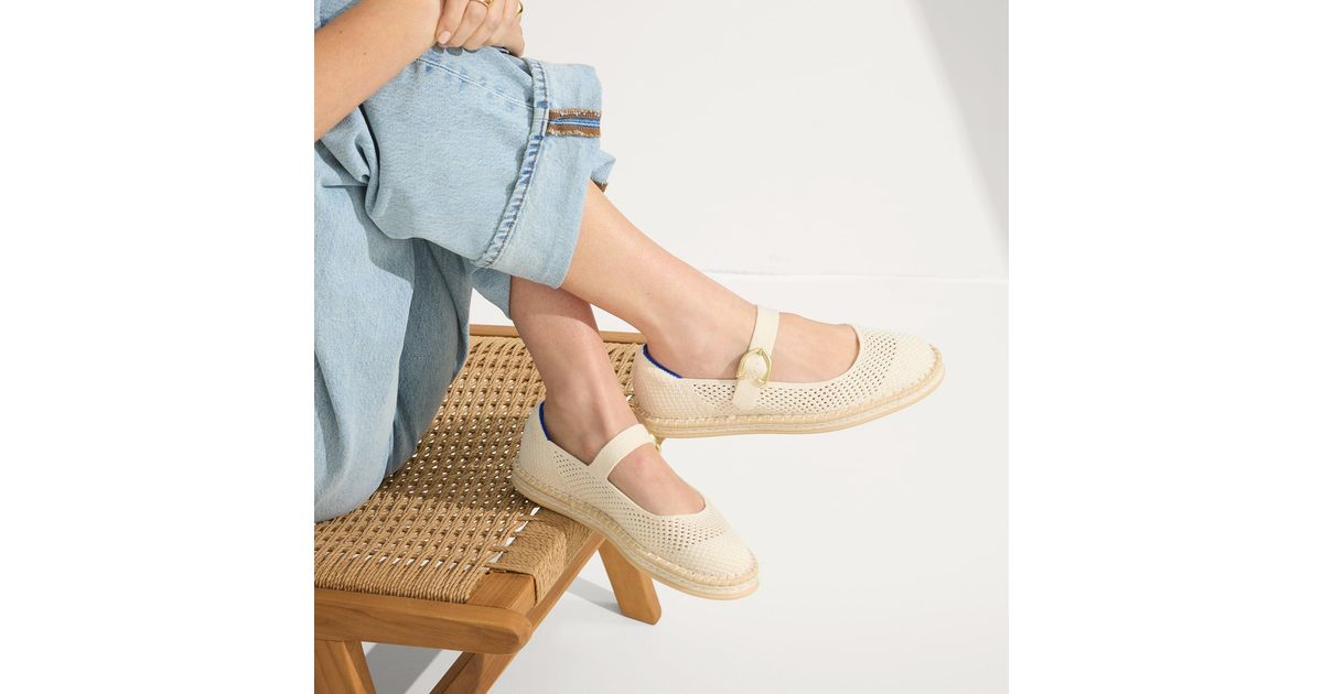 Rothy's The Espadrille Mary Jane in Natural | Lyst